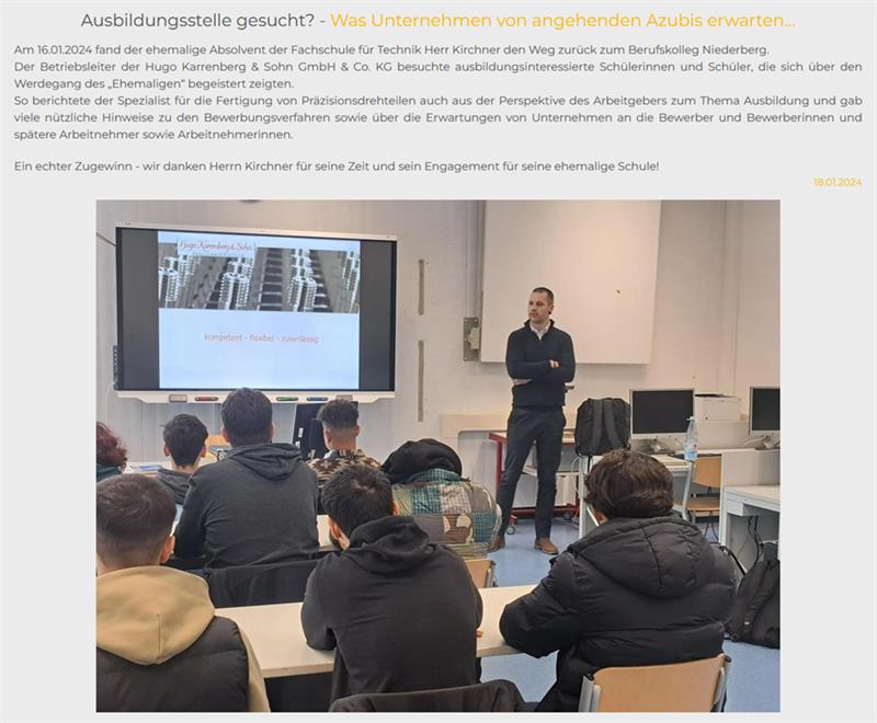 Nachrichten - Hugo Karrenberg & Sohn GmbH & Co. KG - Velbert